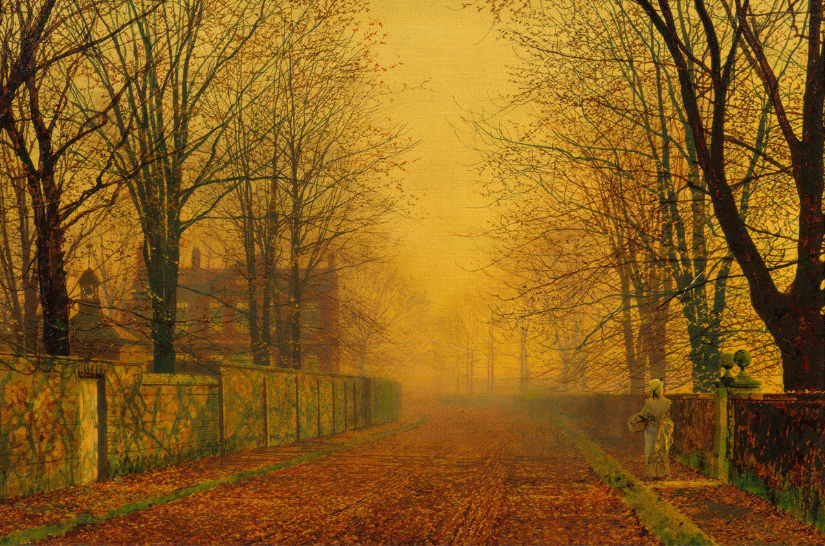 Artwork John Atkinson Grimshaw Lane Scene At Night Canvas Print By